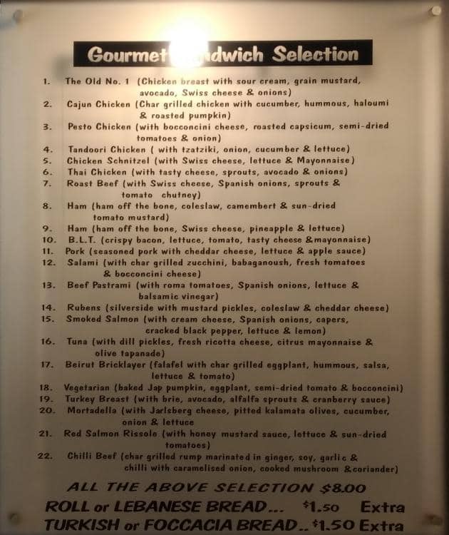 Menu at Gymea Fresh Deli cafe, Gymea