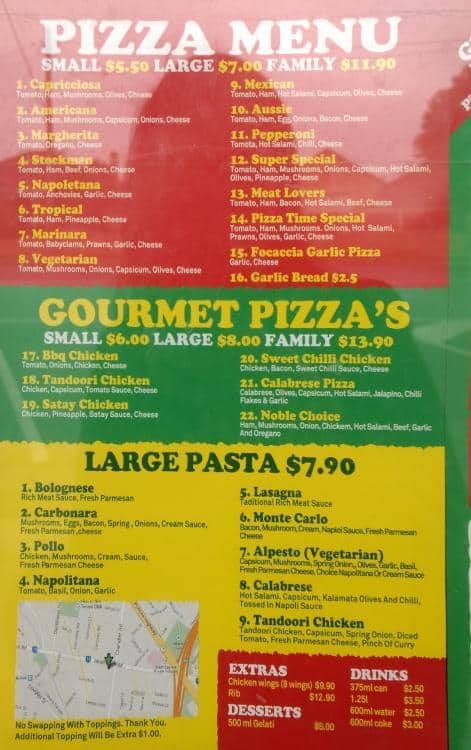 Pizza Time A Melbourne Foto Del Menu Con Prezzi Urbanspoonzomato