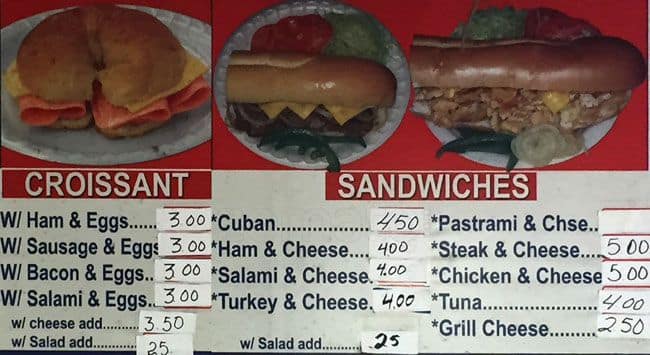 Menu at National Diner desserts, New Rochelle, 135 Westchester Square