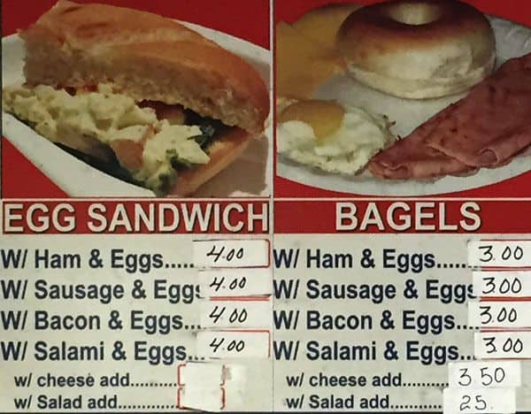 Menu at National Diner desserts, New Rochelle, 135 Westchester Square