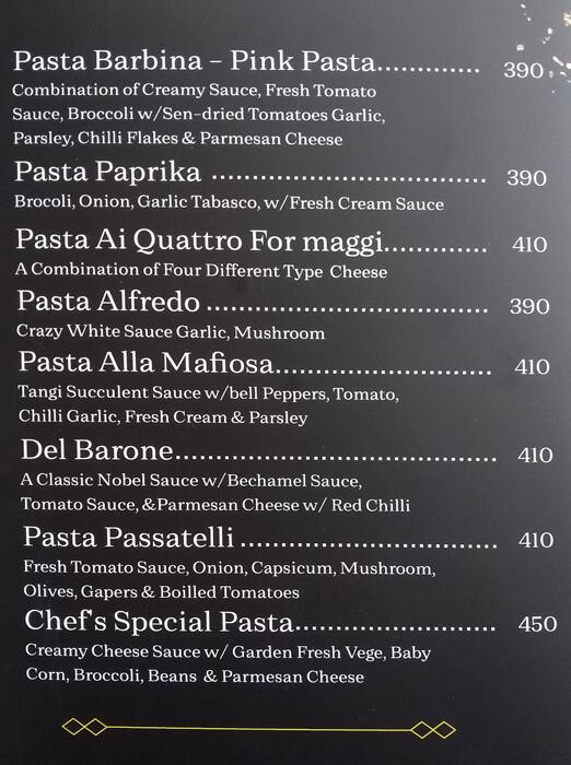 Menu at SKYZA Rooftop Lounge, Jaipur