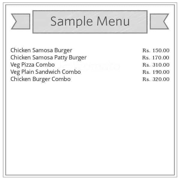 Menu of Bunkers Cafe, Kharadi, Pune