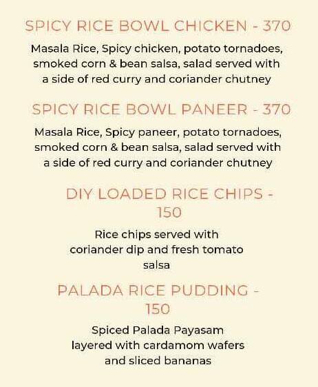 Menu of Suprice, CV Raman Nagar, Bangalore