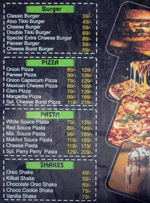 Menu of The Pizza Paradize, NIT, Faridabad