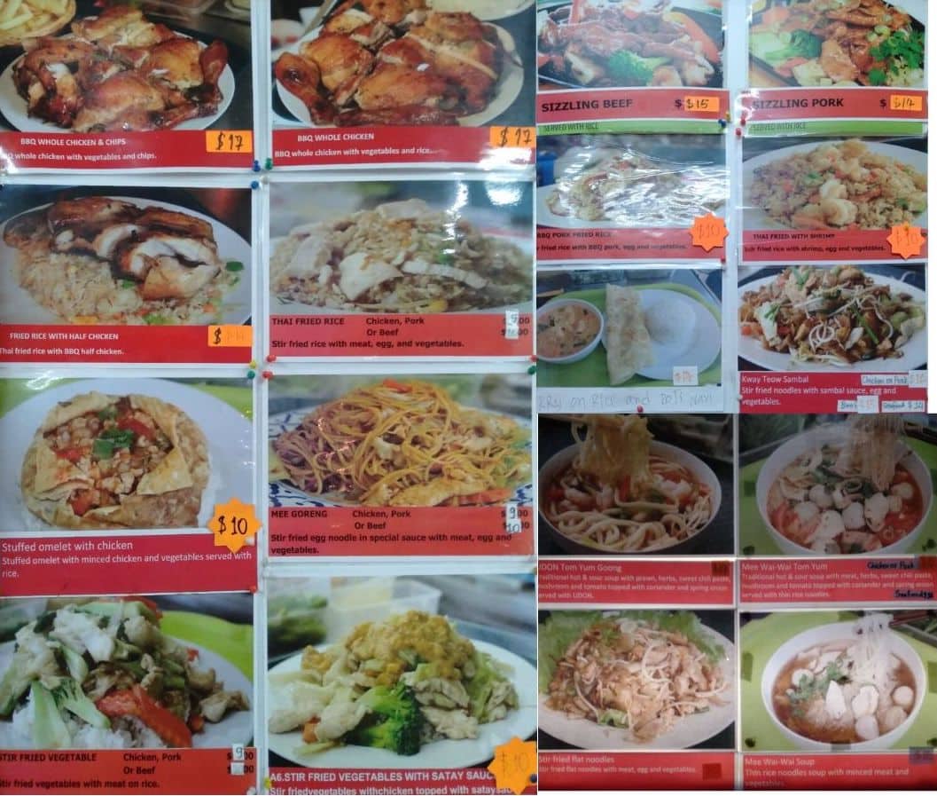 Menu at Thai Issan Malay/European-Asian Cuisine restaurant, Auckland