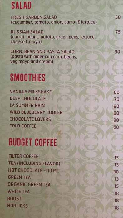 Menu at Budget Restaurant, Chennai, 141