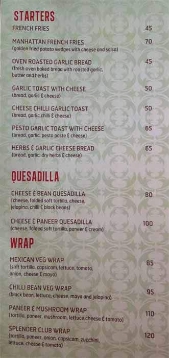 Menu at Budget Restaurant, Chennai, 141