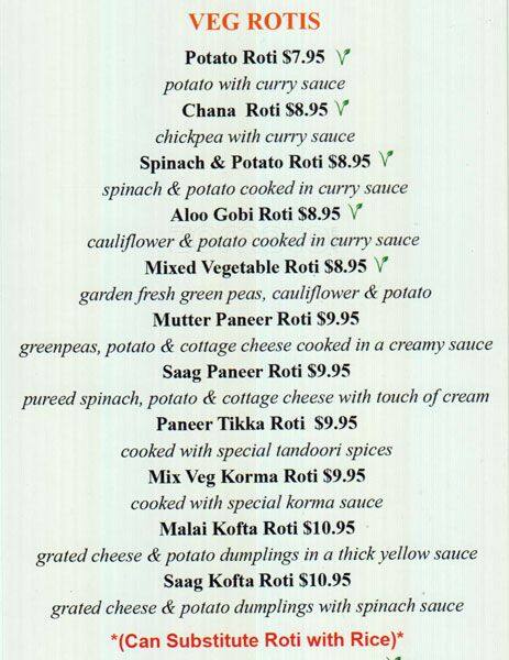 Indian Roti House Menu, Menu for Indian Roti House, Harbourfront ...
