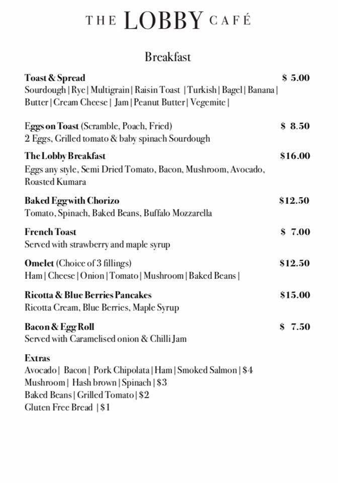 #247 The Lobby Cafe Menu, Menu for #247 The Lobby Cafe, Mascot, Sydney ...