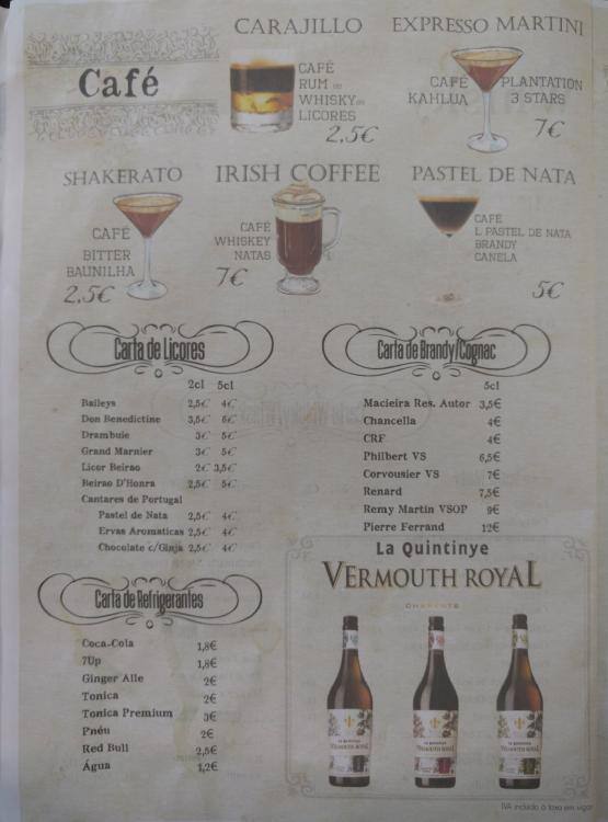 Menu em Gin Signature pub & Bar, Porto