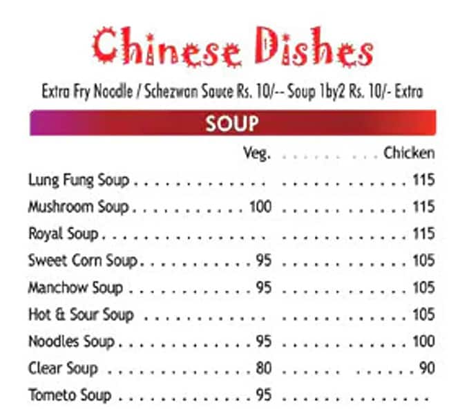 Menu of Foodway Inn, Nerul, Navi Mumbai