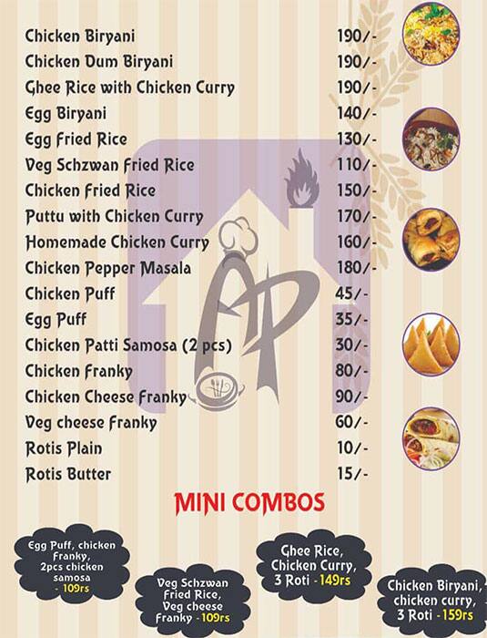 Menu of Priya's Kitchen, Sama, Vadodara