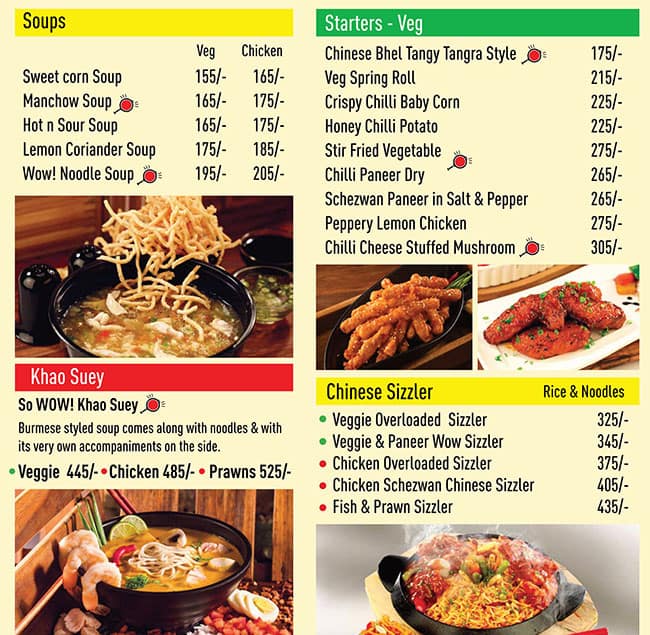 Menu of WOW! China, Lodipur, Patna