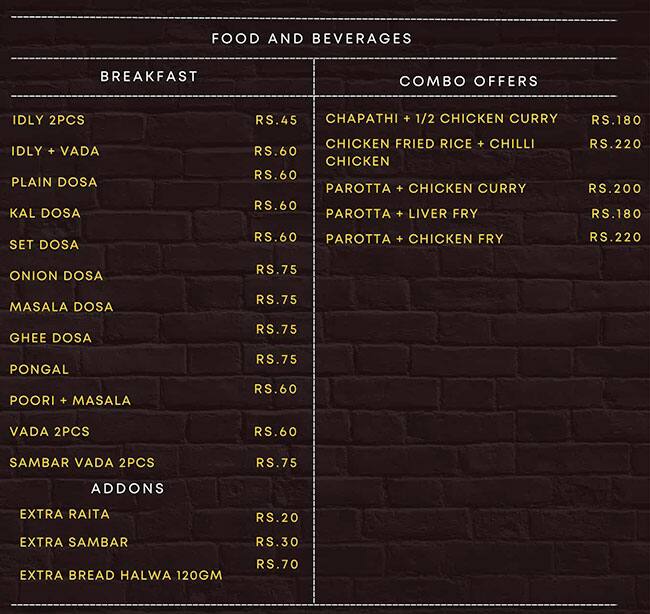 Menu of One Stop Biryani, Whitefield, Bangalore