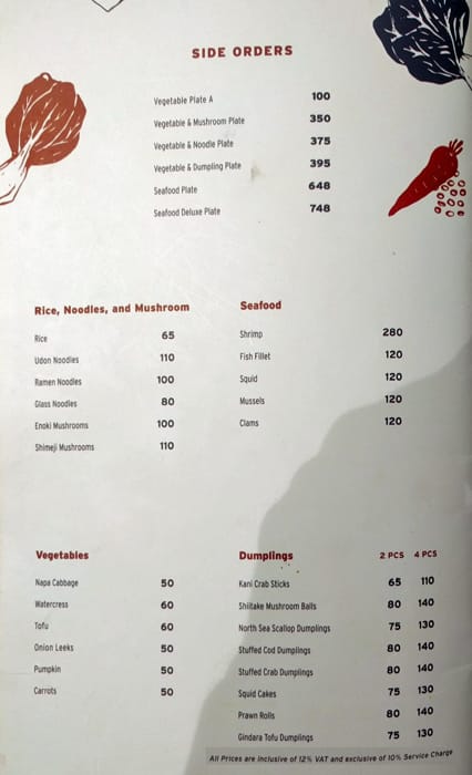 Menu at Ganso-Shabuway Japanese Style Hot Pot restaurant, Makati, P1