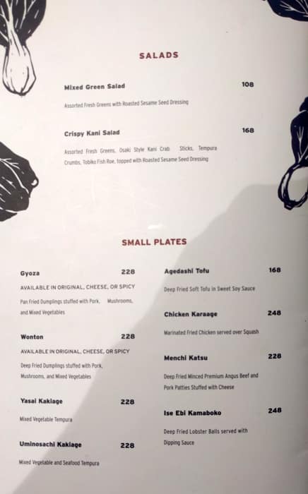 Menu at Ganso-Shabuway Japanese Style Hot Pot restaurant, Makati, P1