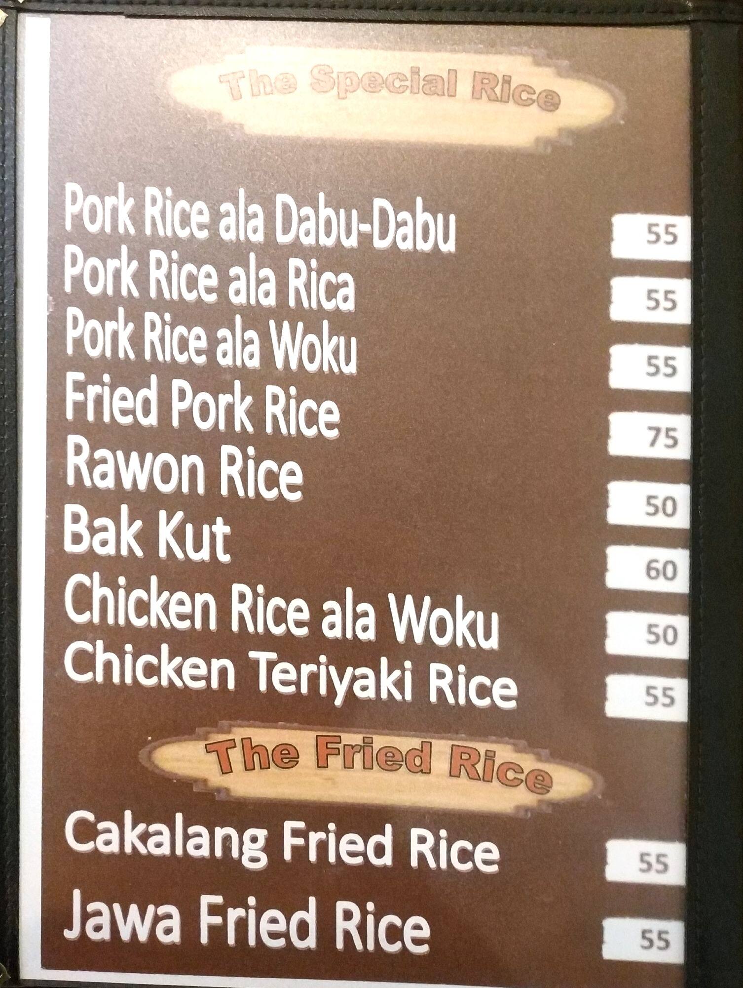 Menu at Coffeelicious cafe, Central Jakarta