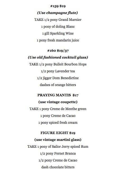 Menu at Grasshopper Eating House and Bar, Sydney