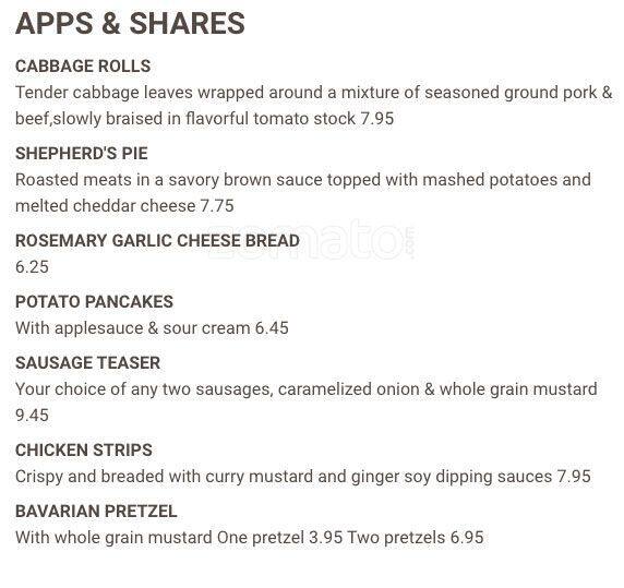 Menu at Gustav's Pub & Grill, Clackamas, SE 97th Ave