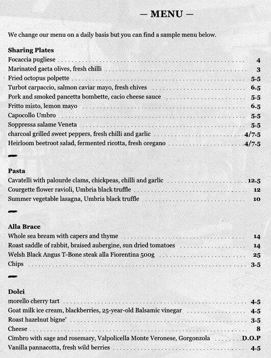 Gotto Trattoria Menu, Menu for Gotto Trattoria, Stratford, London ...