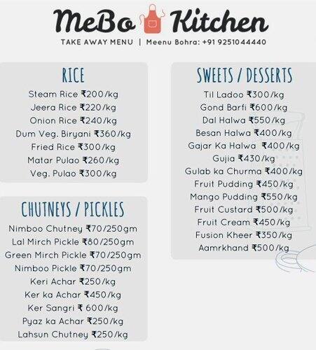 MeBo Kitchen Menu, Menu for MeBo Kitchen, Malviya Nagar, Jaipur - Zomato