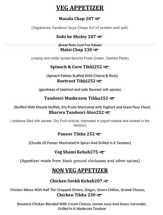 Menu of Chatorilal Da Dhaba, Sector 32, Noida