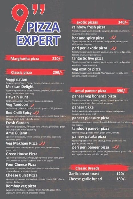 Menu of Octant Pizza, Bopal, Ahmedabad