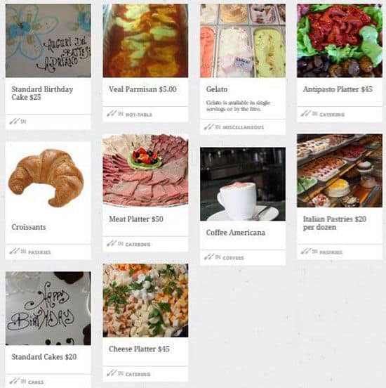 Menu at Rustic Bakery, Toronto