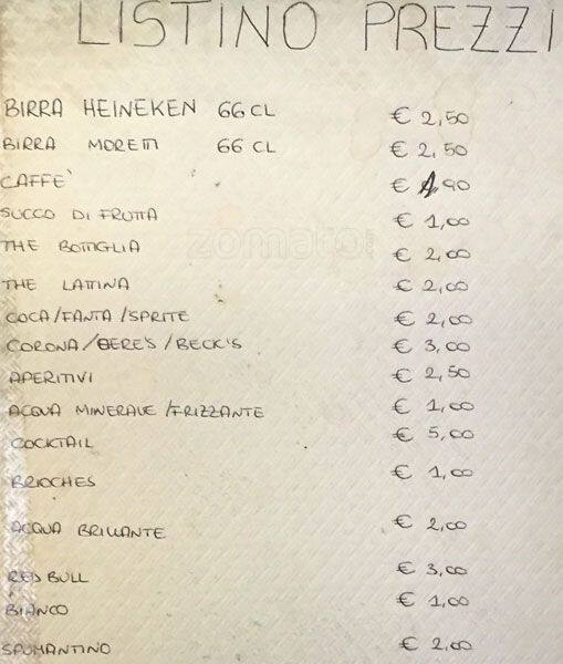 Menu da Ferrari 102 pub & bar, Sesto San Giovanni