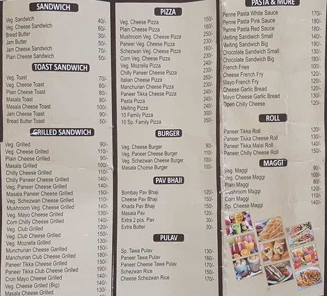 Menu of Mumbai Central Juice & Snacks Centre, Tardeo, Mumbai