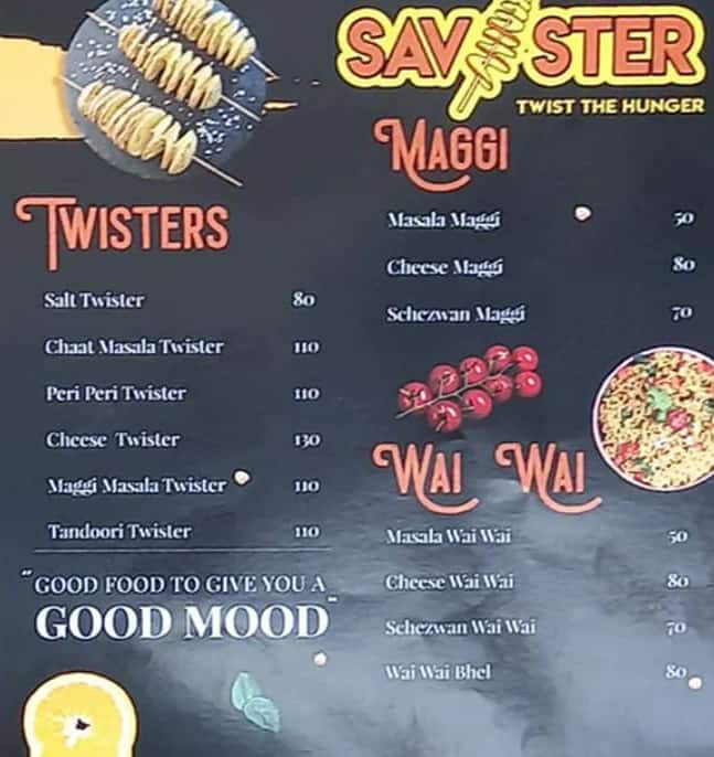 Menu of Hunger Twister, Tollygunge, Kolkata