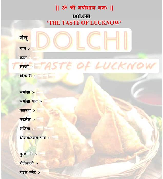 Menu of Dolchi, Malad East, Mumbai