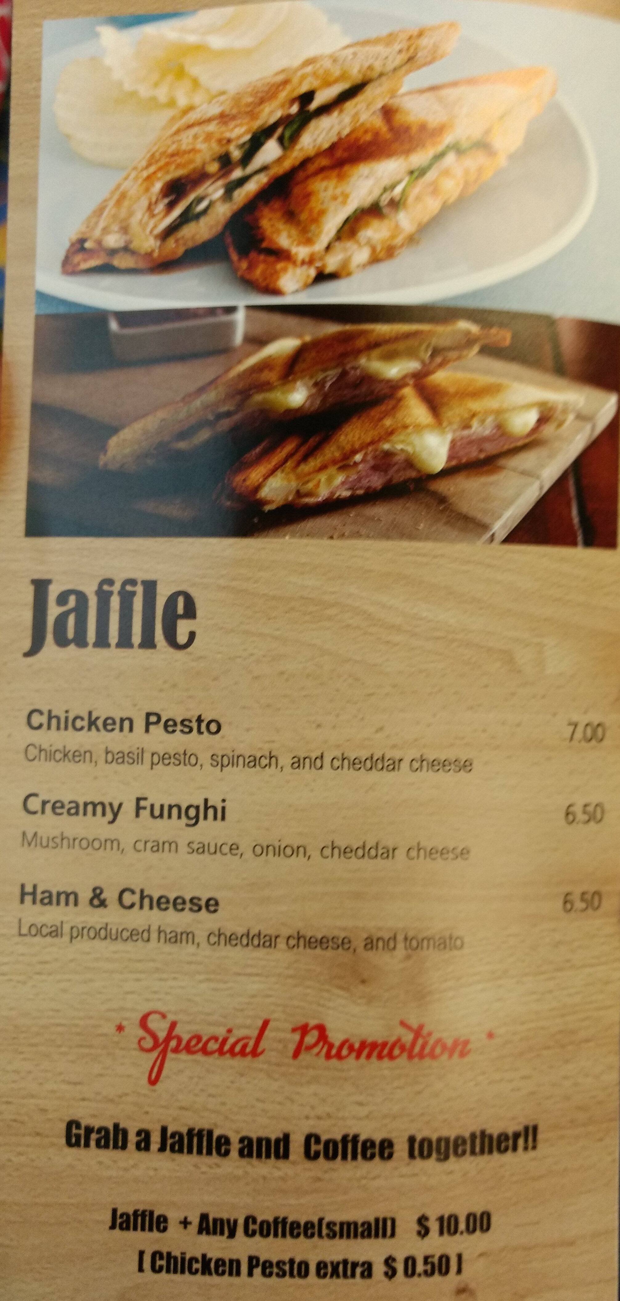 Menu at Scarlet Corner restaurant, Footscray