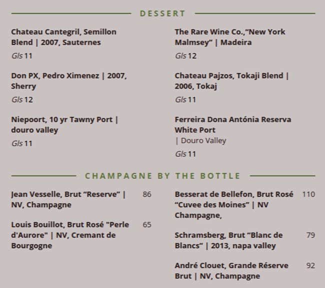 Menu at Gather pub & bar, Chicago