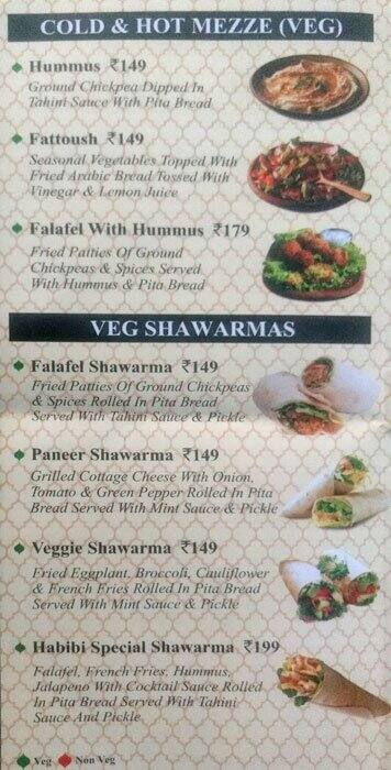 Habibi Express Menu, Menu for Habibi Express, DLF Phase 4, Gurgaon - Zomato
