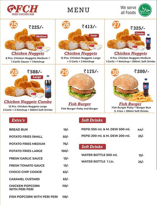Menu at FCH - Fried Chicken Hub, Hyderabad