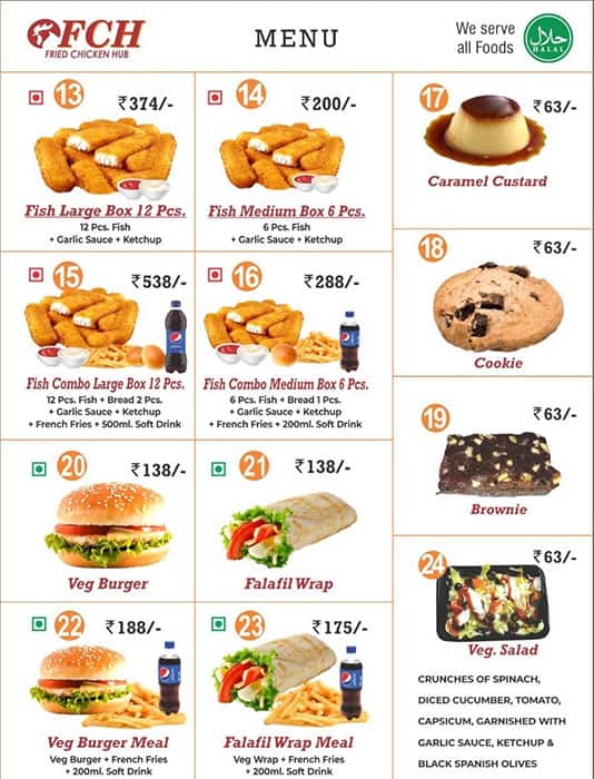 Menu at FCH - Fried Chicken Hub, Hyderabad