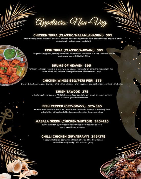 Menu at The Secret Mermaid Bar, Delhi