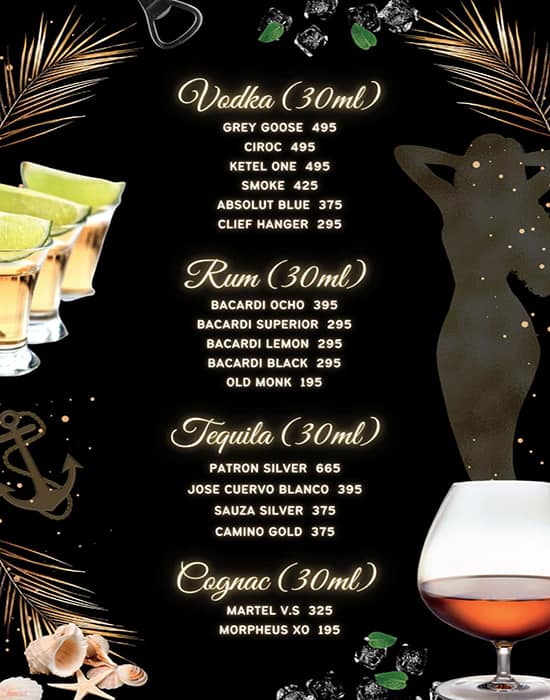 Menu at The Secret Mermaid Bar, Delhi