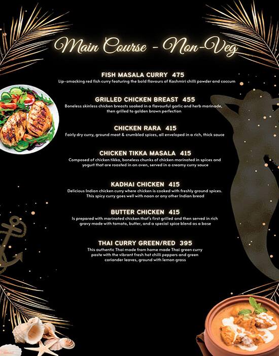 Menu at The Secret Mermaid Bar, Delhi