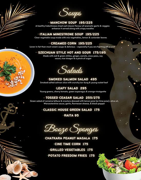 Menu at The Secret Mermaid Bar, Delhi