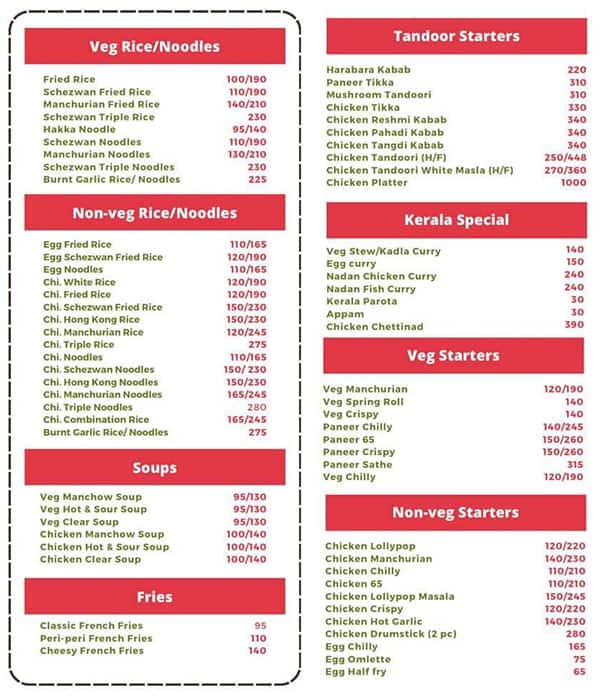 Menu of Kitchen Delight, Ambernath, Thane