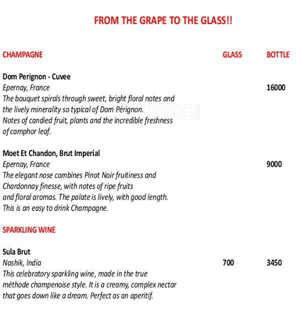 Menu at Food Corner, Bhopal, Under Indian Potash Building