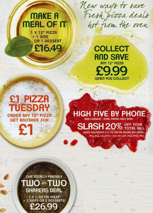 Menu at Pizza Lupa pizzeria, London, Unit 7 Holyrood Court