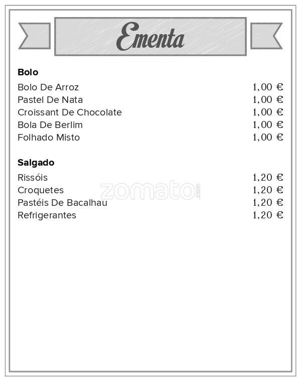 Menu at Dona Rosa restaurant, Cascais