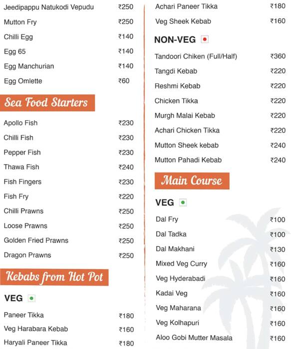 Menu at Malgudi Kitchen by FM Cafe, Hyderabad, High A-2