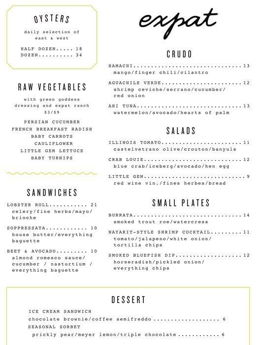 Expat Menu, Menu for Expat, West Loop, Chicago - Urbanspoon/Zomato Expat Menu, Menu for Expat, West Loop, Chicago - Urbanspoon/Zomato