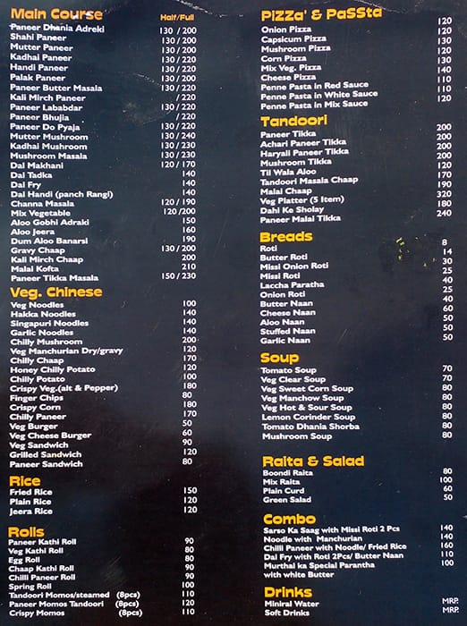 Menu of Taste Of Punjab PB08 Wale, Neemka Village, Faridabad