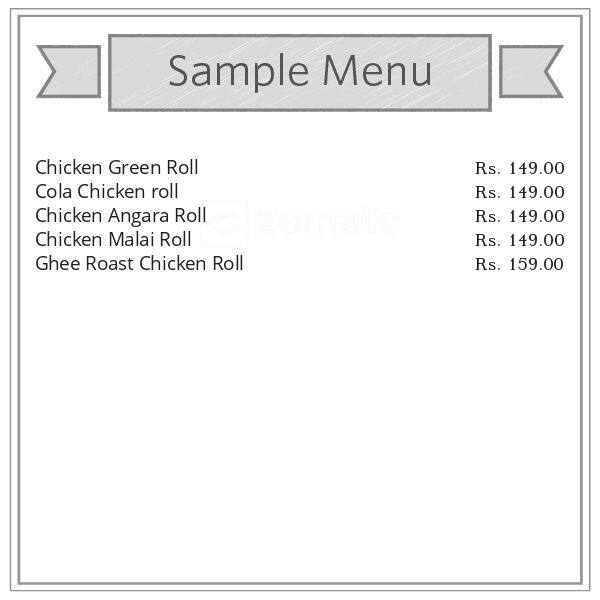 Menu of Masters Rolls, Bavdhan, Pune