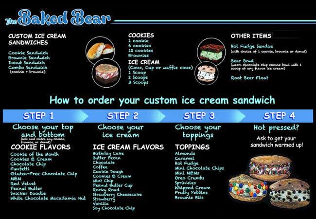 Baked Bear Menu, Menu for Baked Bear, Carlsbad, San Diego - Urbanspoon ...